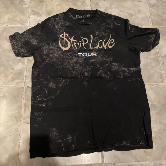 Shirts | Karol G Strip Love Tour T Shirt Size Xl 222 Black Smokey Tie ...